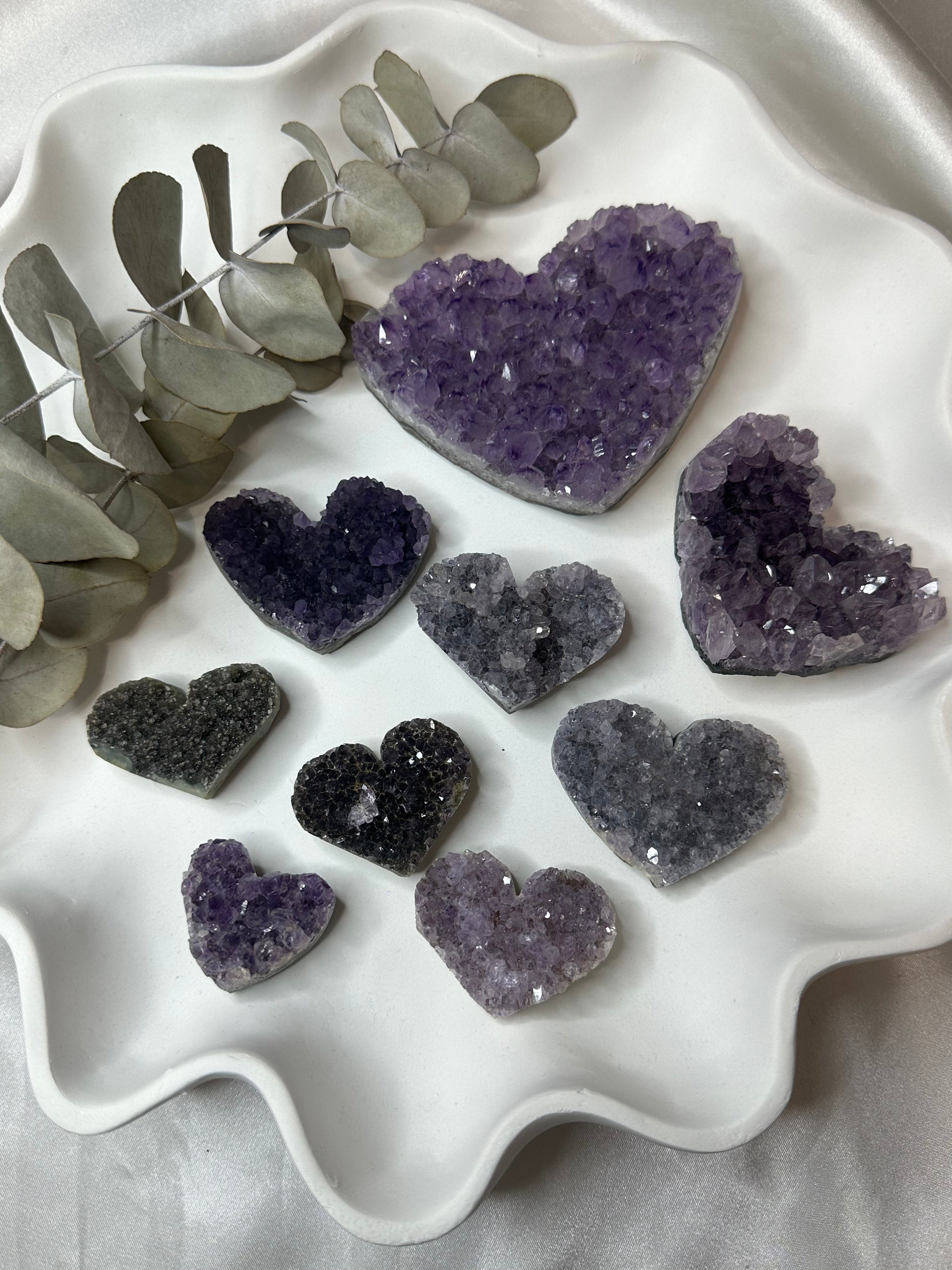 Amethyst Heart Clusters (Choose Your Own) – SoulCentre.Co